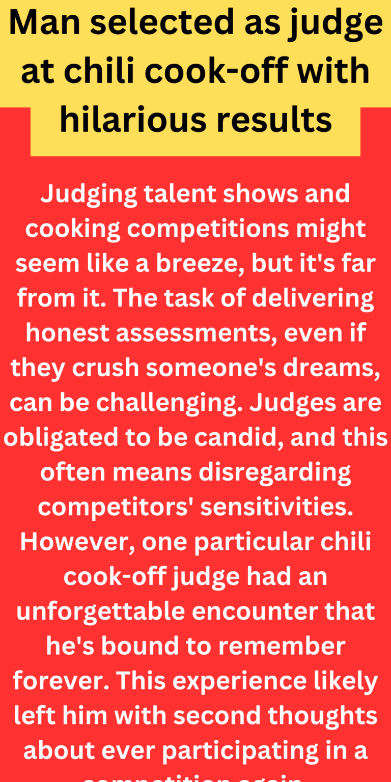 Chili Comedy: Man’s Unplanned Stint as Judge Yields Hilarious Moments ...