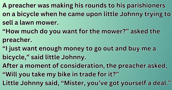 Little Johnny Imparts a Valuable Lesson to an Elderly Preacher About ...