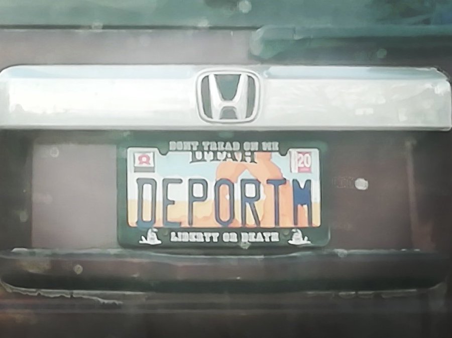 A teacher's discovery of an "offensive" license plate triggers a state ...