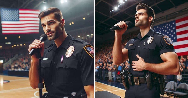 Police Officer Goes Viral with Stunning National Anthem Performance ...