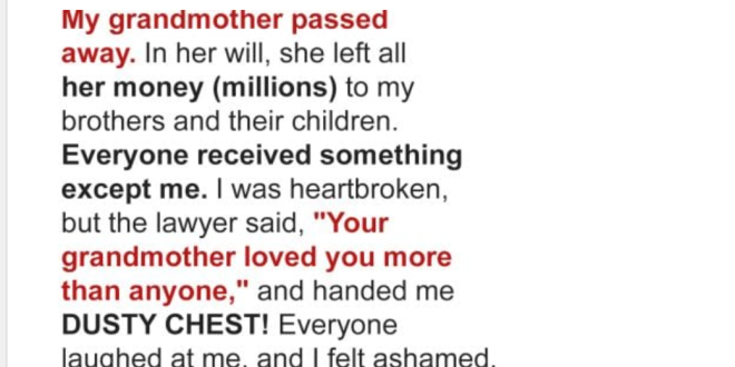 The Grandmother's Choice: A Dusty Chest and a Heartfelt Legacy – Story ...